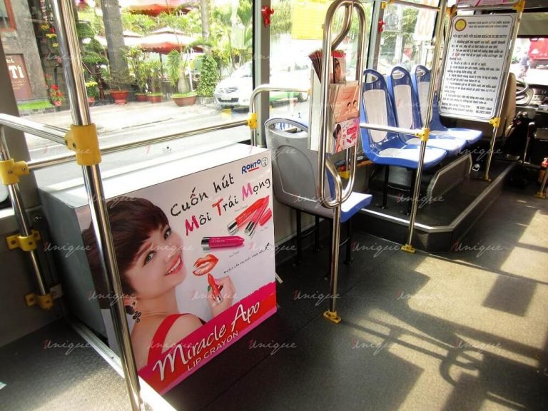 Tất tần tật về quảng cáo Banner, Poster trong xe buýt