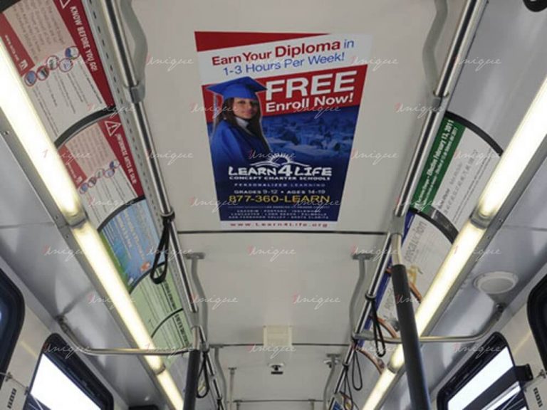 Tất tần tật về quảng cáo Banner, Poster trong xe buýt